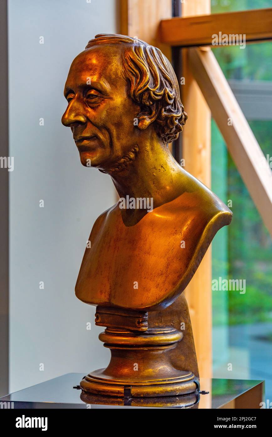 Odense, Denmark, June 19, 2022: Statue of Hans Christian Andersen in ...