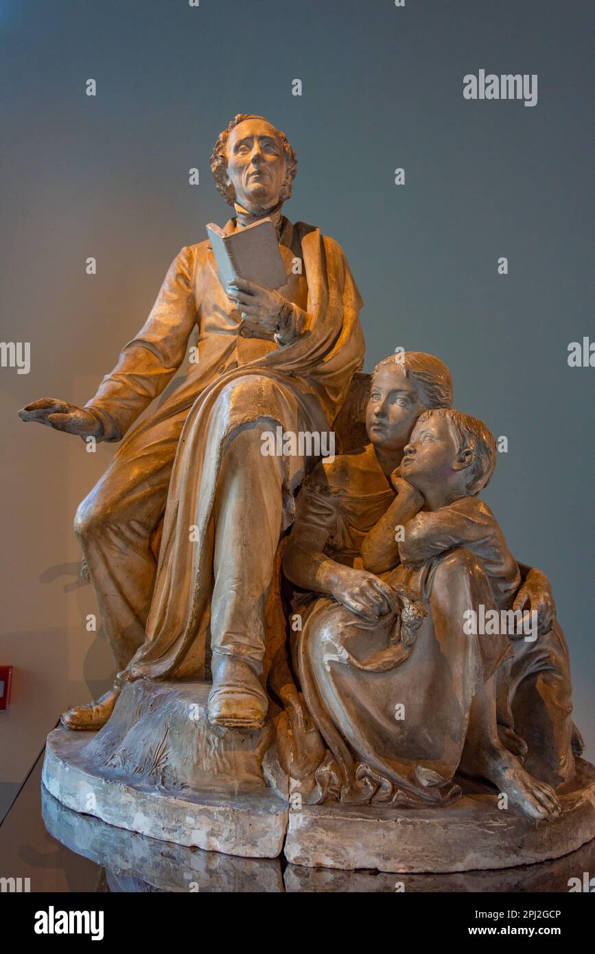 Odense, Denmark, June 19, 2022: Statue of Hans Christian Andersen in ...