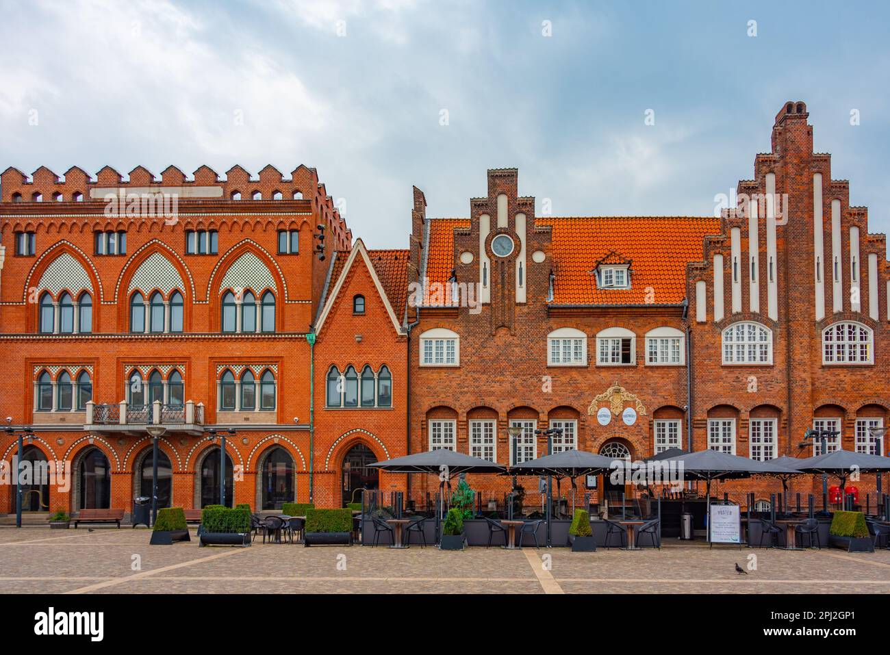 Esbjerg, Denmark, June 17, 2022: Torvet square in the center of Danish ...