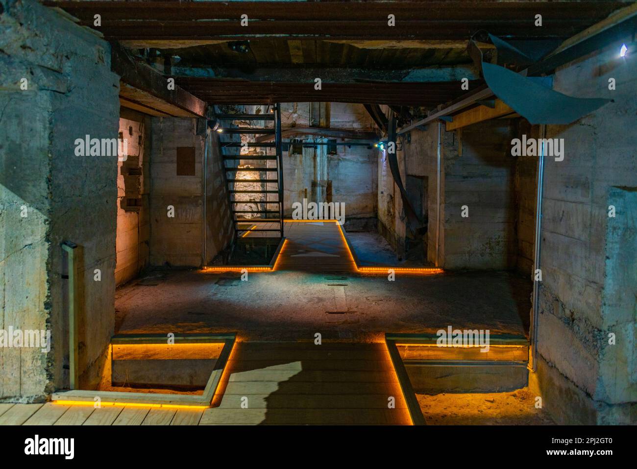 Tirpitz, Denmark, June 17, 2022: interior of Tirpitz bunker in Denmark ...