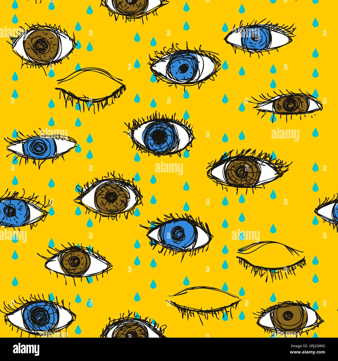 Closed eyes crying Stock Vector Images - Alamy