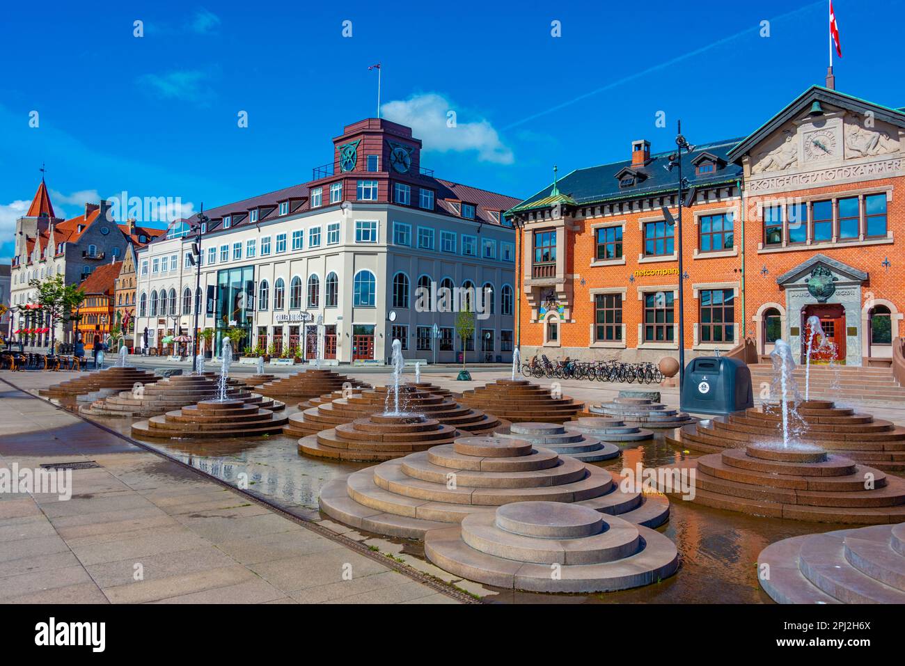 Aalborg, Denmark, June 15, 2022: Colorful houses at Toldbod Plads in ...