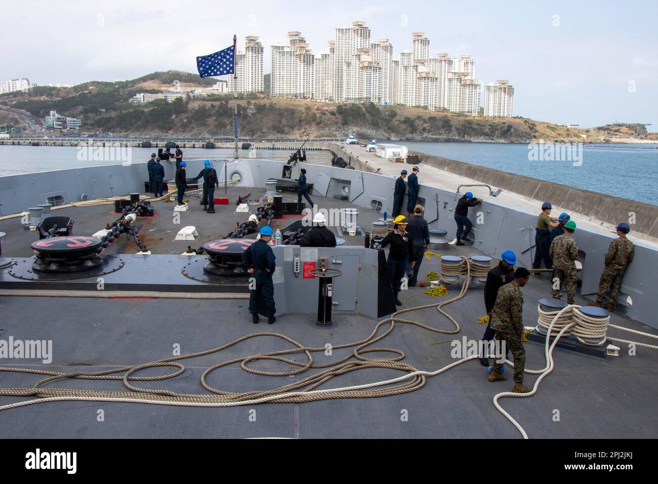March 26, 2023 - Busan, Republic of Korea - Sailors, and Marines ...