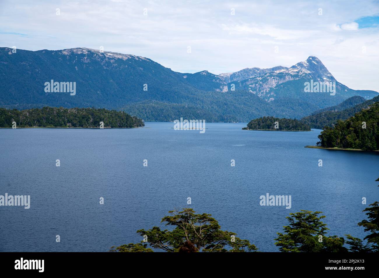 Lake Espejo (Mirror) on Lanin National Park, Seven Lakes Road, Ruta 40 ...