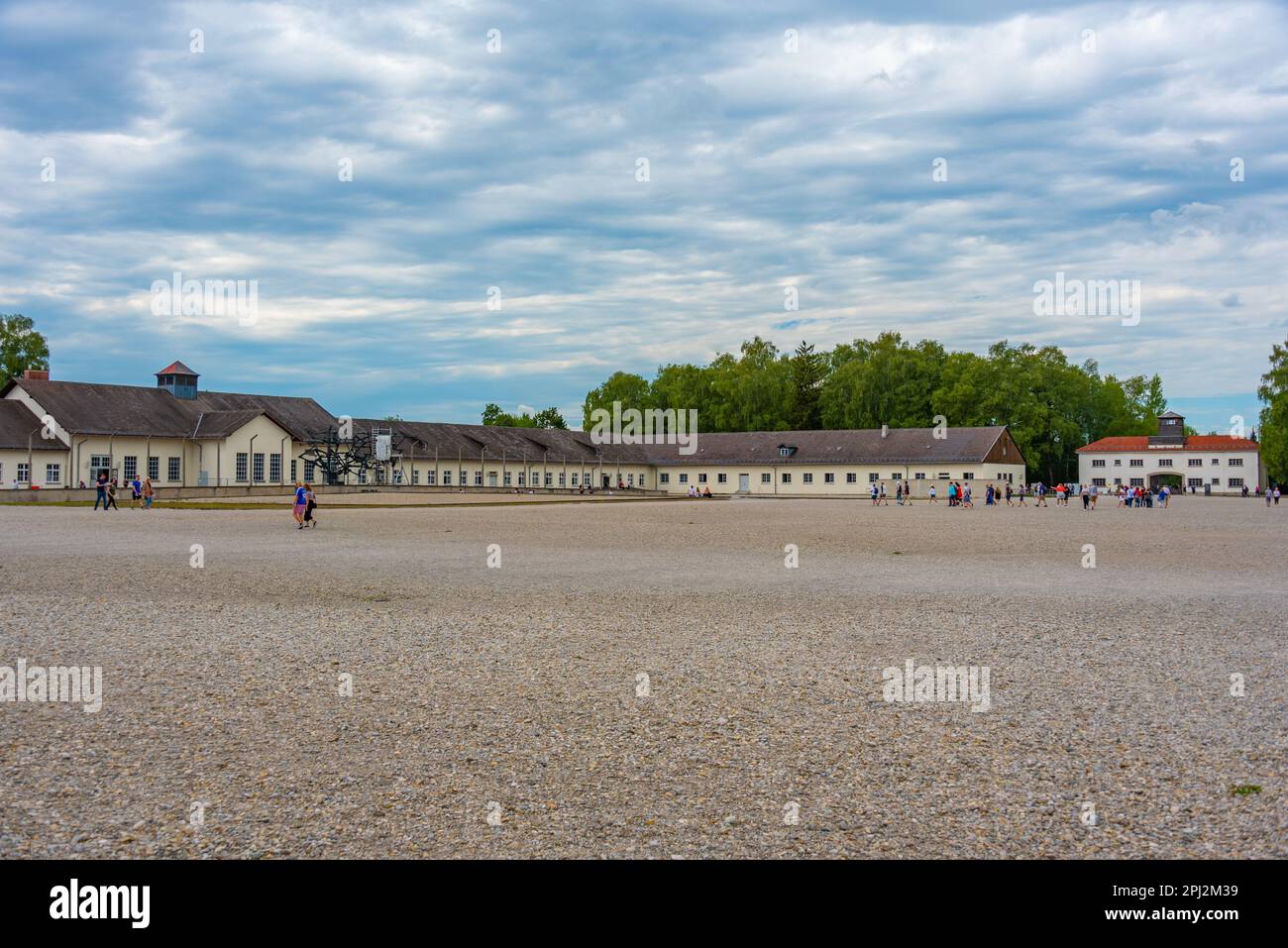 Dachau, Germany, August 15, 2022: Buildings at Dachau concentration ...