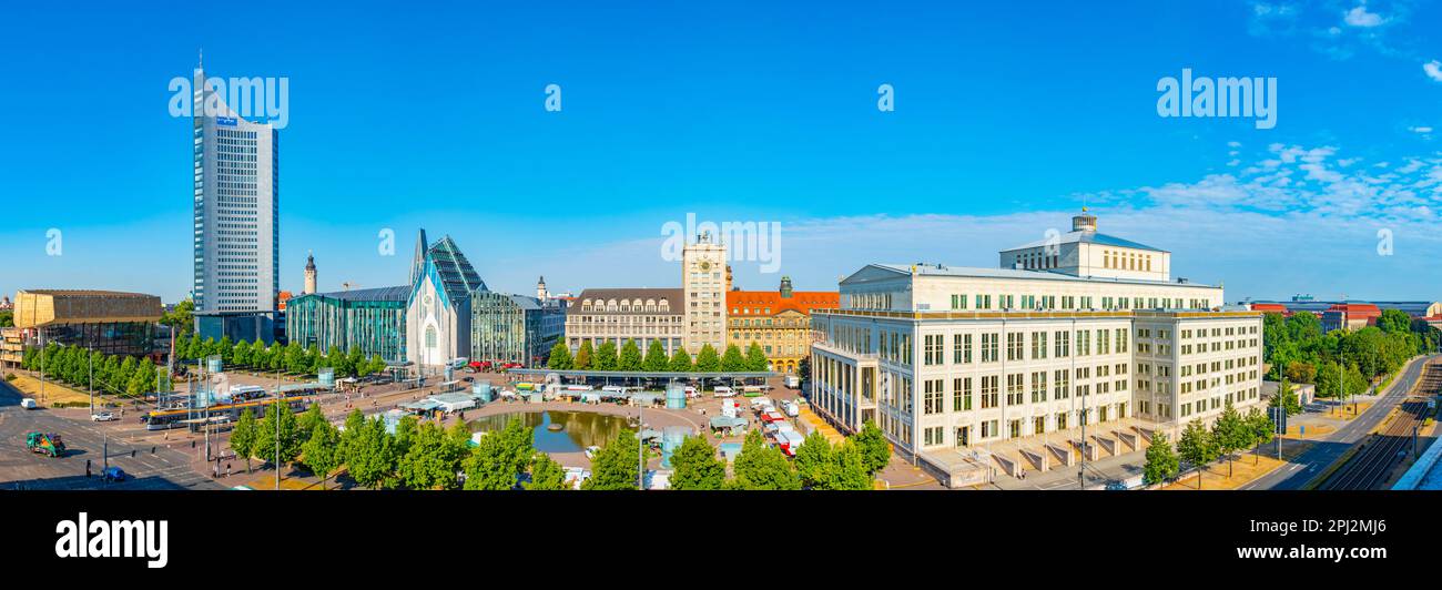 Leipzig, Germany, August 9, 2022: Aerial view of the university of ...