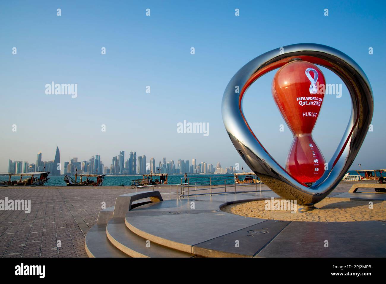 Doha, Qatar - October 6, 2022: FIFA World Cup Countdown Clock Stock ...