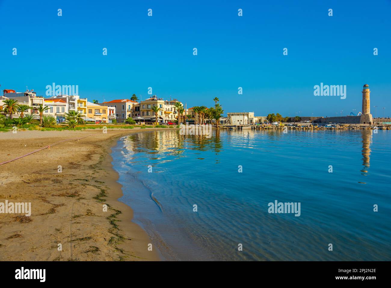 Rethimno, Greece, August 21, 2022: Skyline of Greek town Rethimno ...