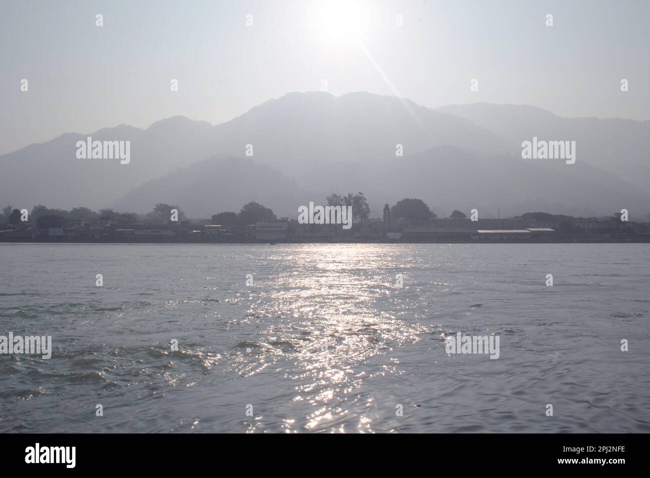 Sun reflection on the river water Stock Photo - Alamy