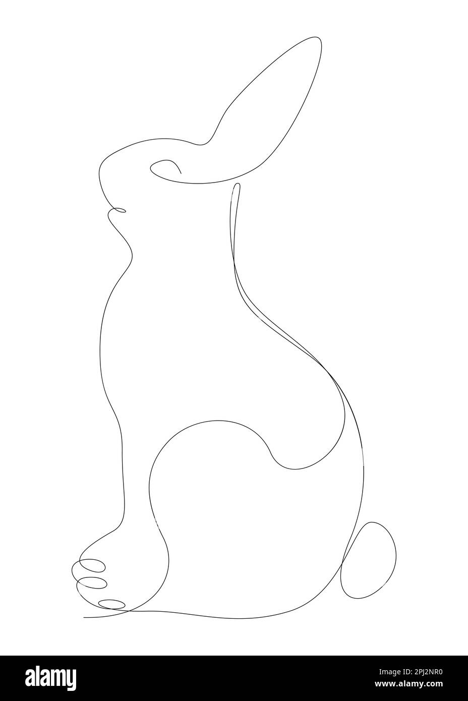 Rabbit line drawing hi-res stock photography and images - Alamy