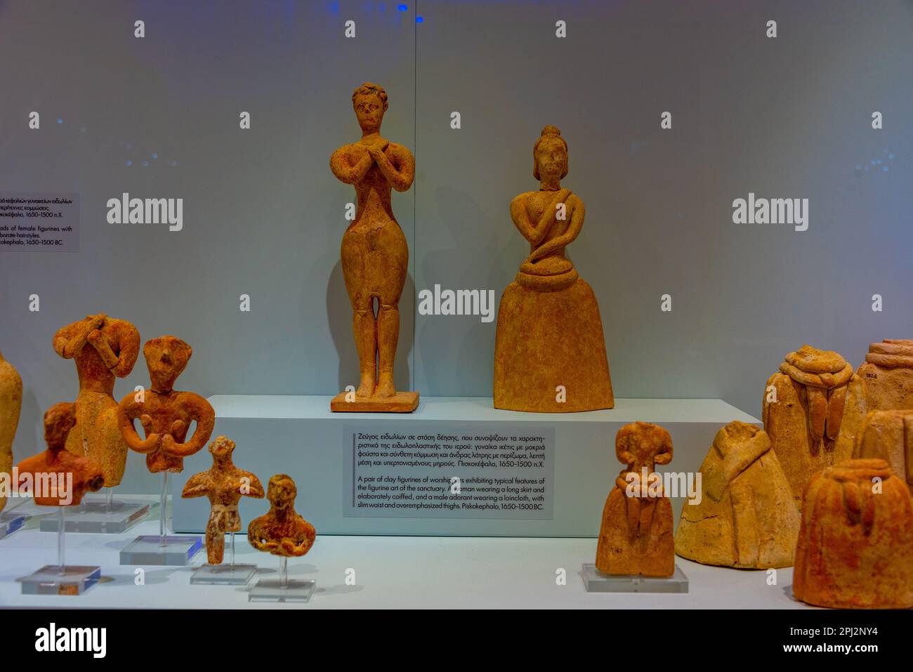 Heraklion, Greece, August 24, 2022: Collection of historical artifacts ...