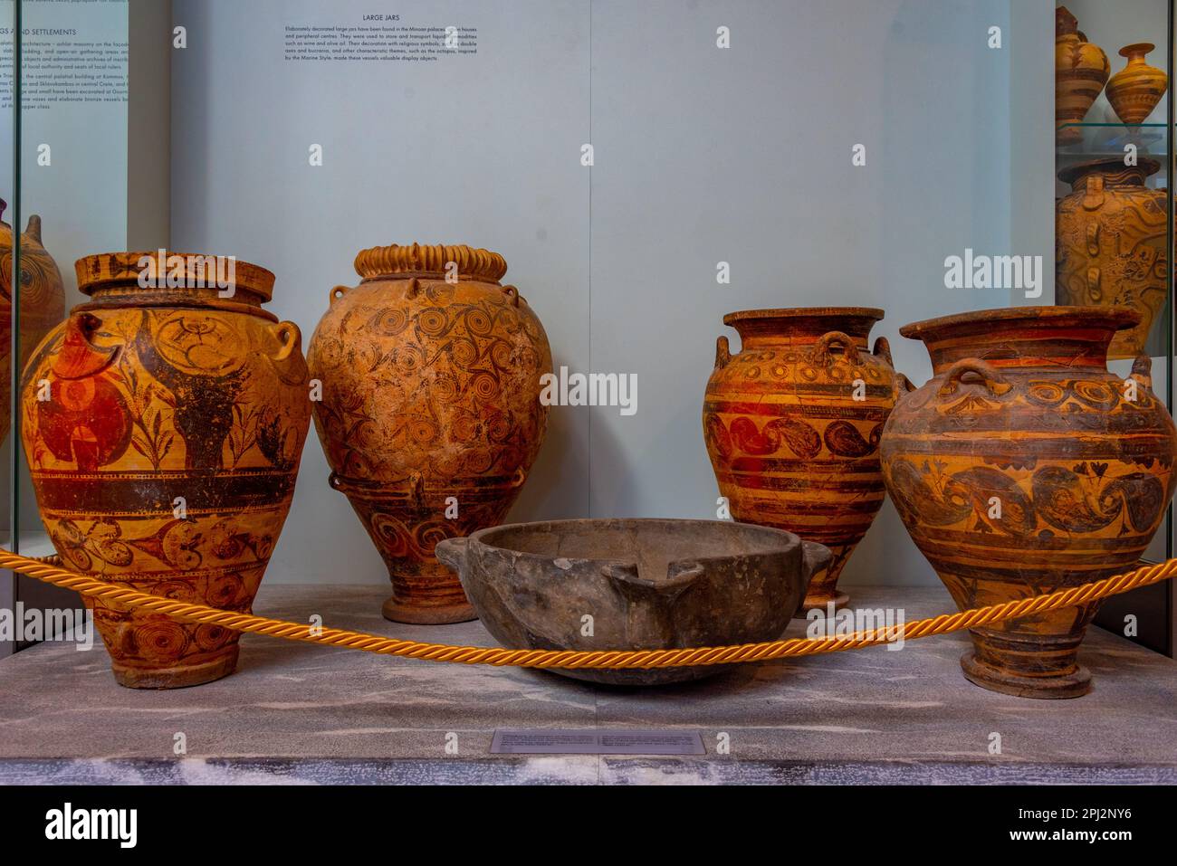 Heraklion, Greece, August 24, 2022: Collection of historical artifacts ...