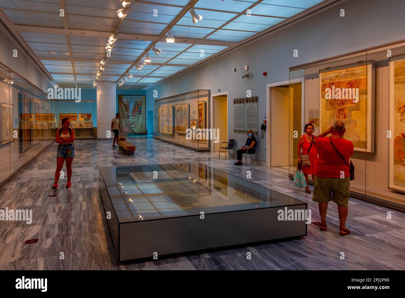 Heraklion, Greece, August 24, 2022: Collection of historical artifacts ...