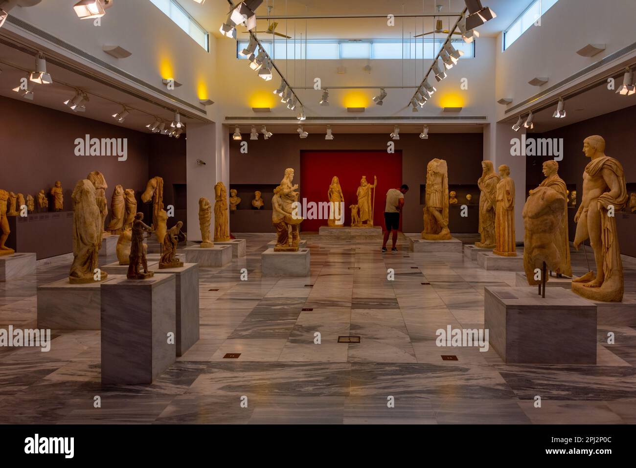 Heraklion, Greece, August 24, 2022: Collection of historical artifacts ...
