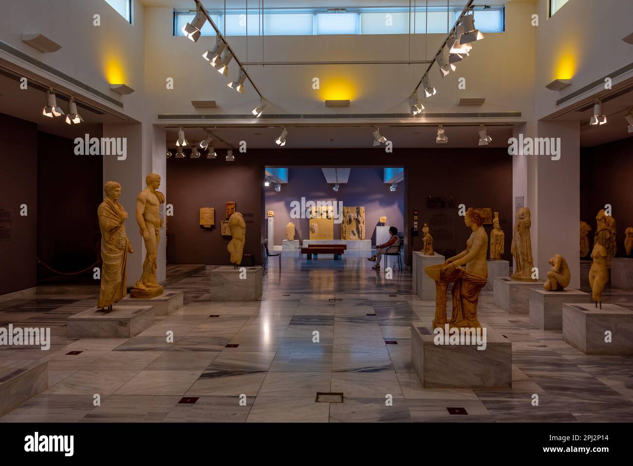 Heraklion, Greece, August 24, 2022: Collection of historical artifacts ...