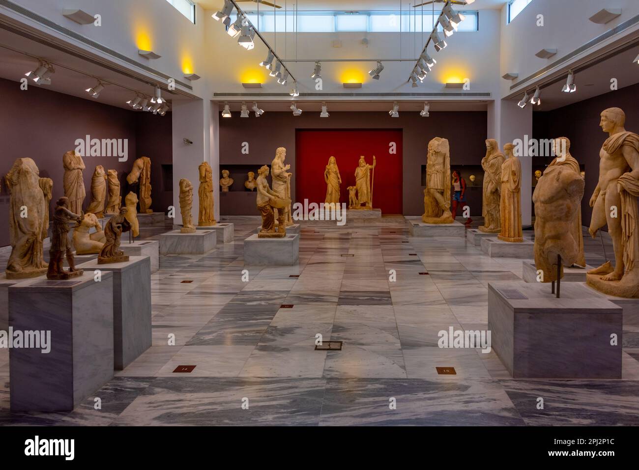 Heraklion, Greece, August 24, 2022: Collection of historical artifacts ...