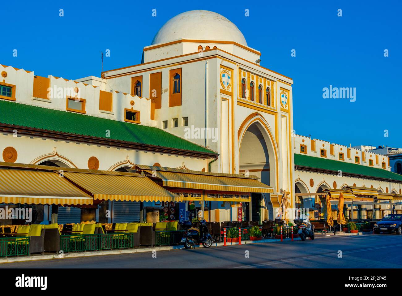 Rhodes, Greece, August 26, 2022: Marketplace in Greek town Rhodes Stock ...