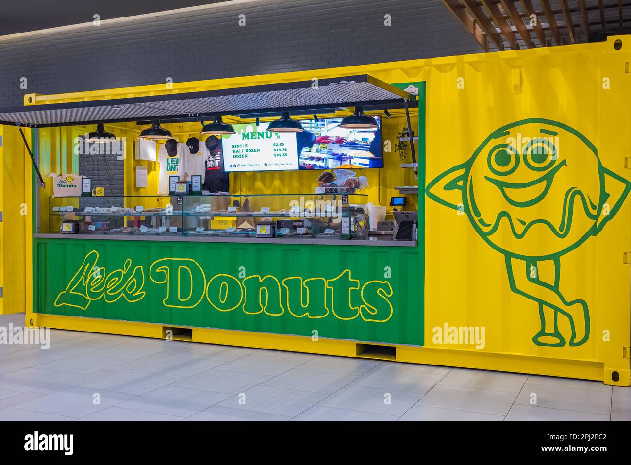 Lee's Donuts stall. Lee's Donuts coffee doughnut company and quick ...
