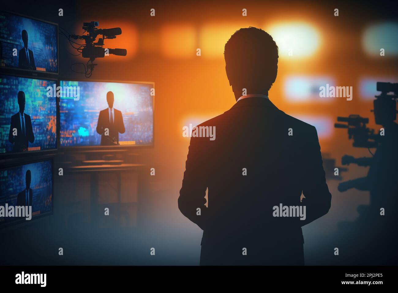 News anchor camera hi-res stock photography and images - Alamy