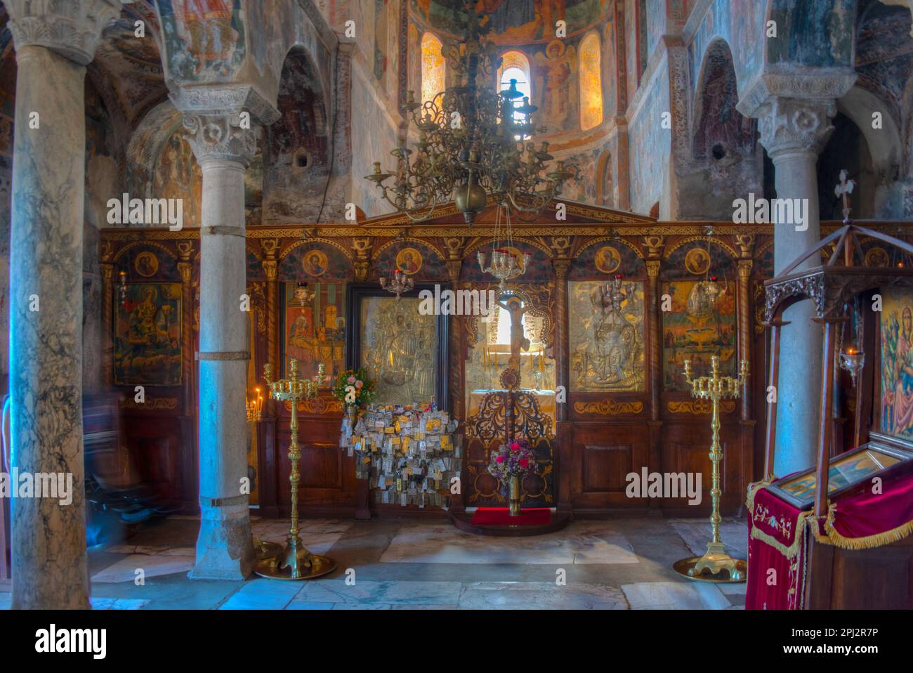 Mystras, Greece, September 7, 2022: Decorated Pantanassa holy convent ...