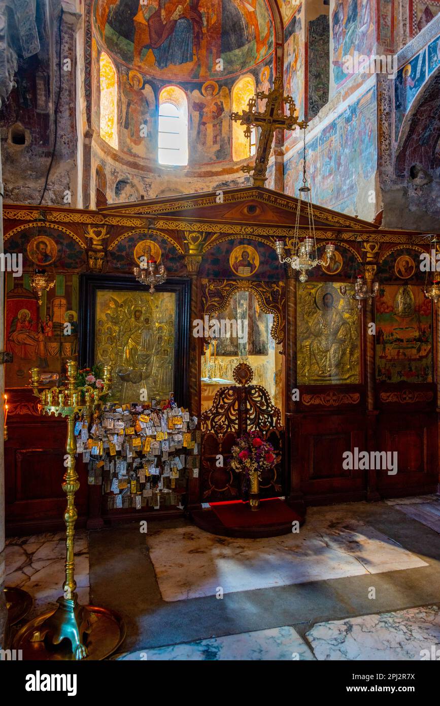 Mystras, Greece, September 7, 2022: Decorated Pantanassa holy convent ...