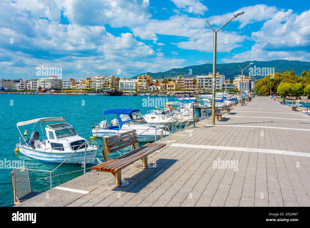 Kalamata, Greece, September 7, 2022: Boats mooring at the port of ...