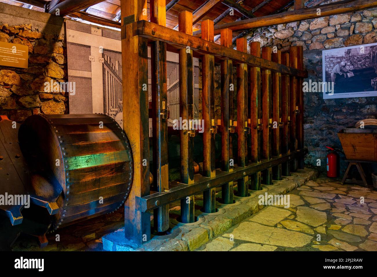 Dimitsana, Greece, September 9, 2022: Gunpowder mill at Open air ...