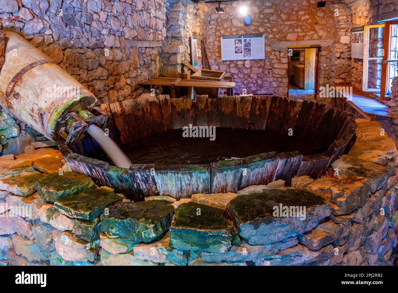 Dimitsana, Greece, September 9, 2022: Interior Open air Hydrokinesis ...