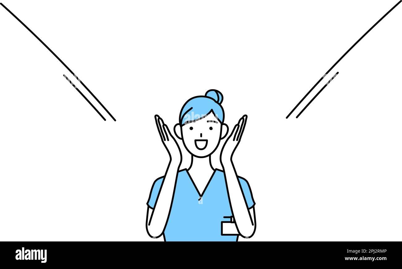 Woman with hand over mouth Stock Vector Images - Alamy