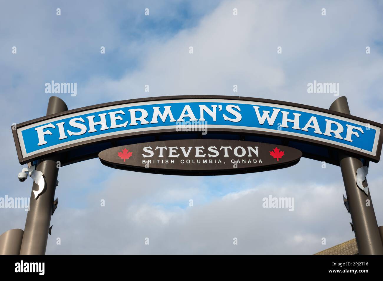 Famous fish market at the Fisherman's Wharf near Richmond, BC, Canada ...