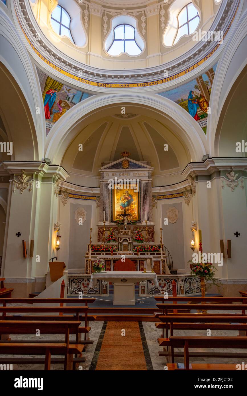 Procida, Italy, May 23, 2022: interior of the Santuario S. Maria delle ...