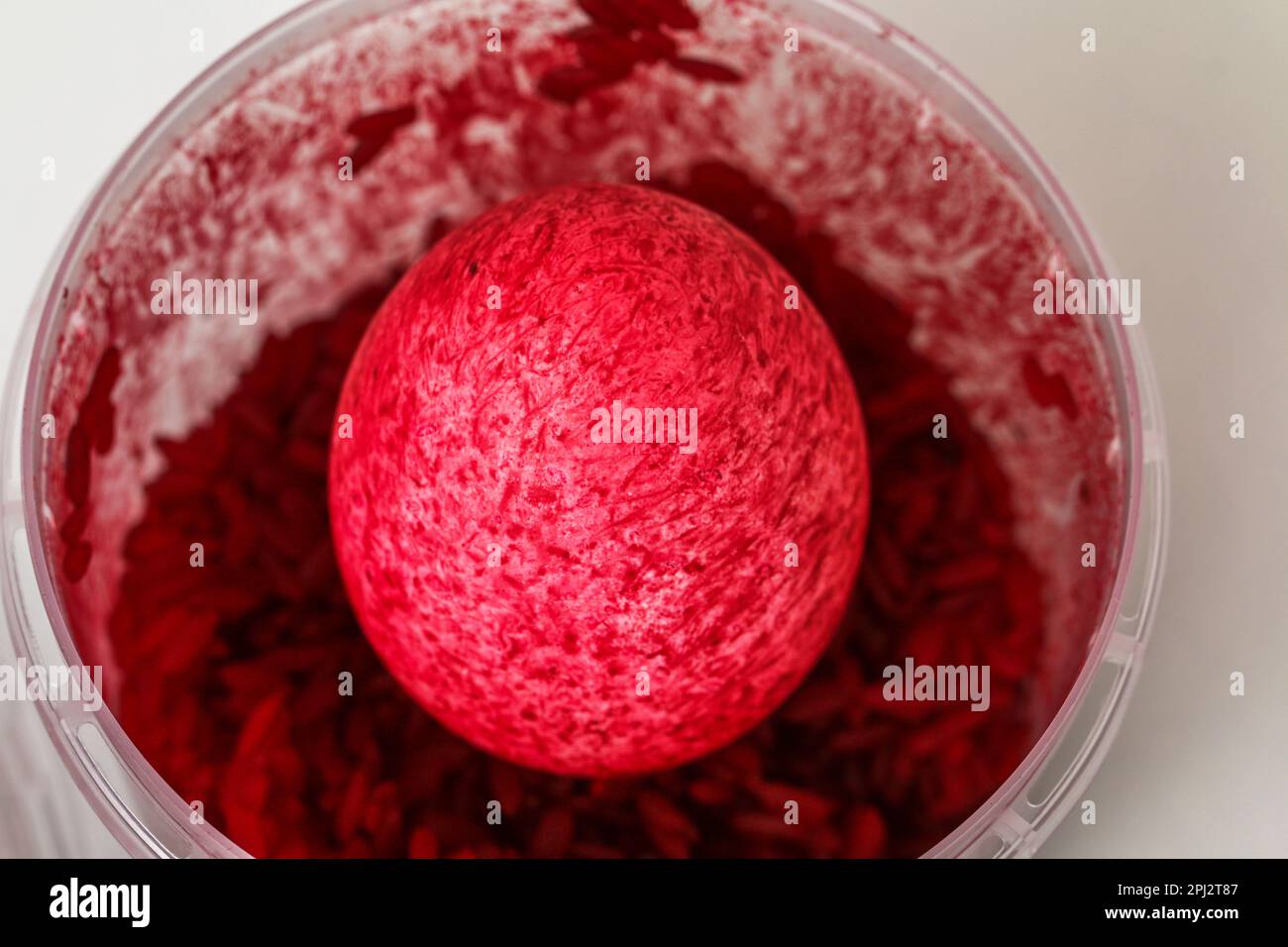 Easter egg colored with dye and rice grains. Unusual ways to decorate ...