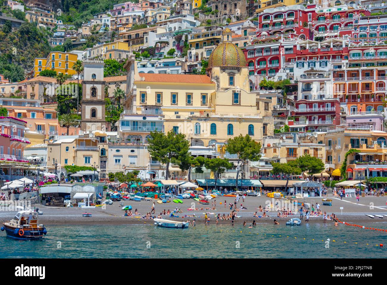 Positano, Italy, May 21, 2022: Panorama view of Positano town in Italy ...