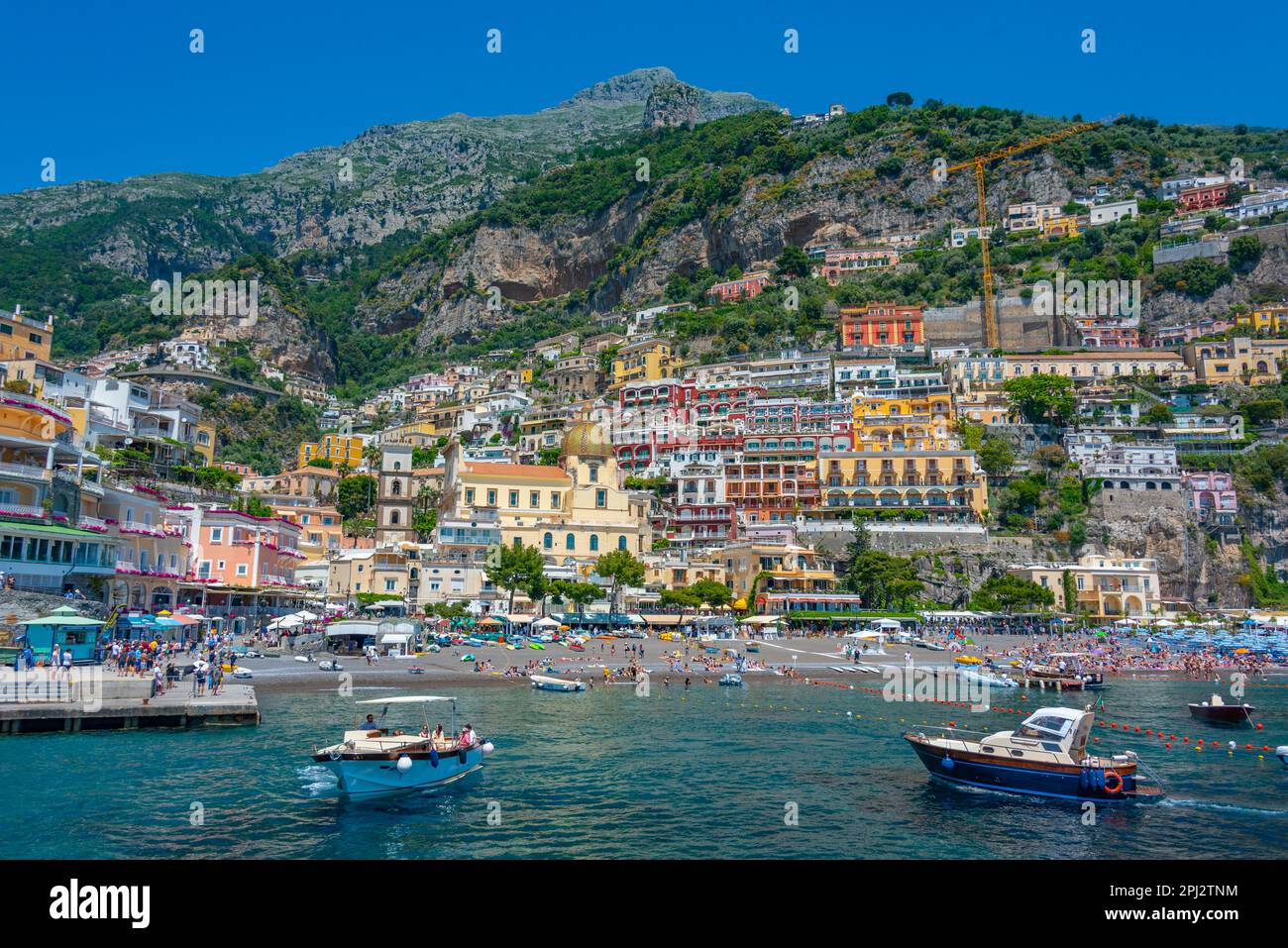 Positano, Italy, May 21, 2022: Panorama view of Positano town in Italy ...