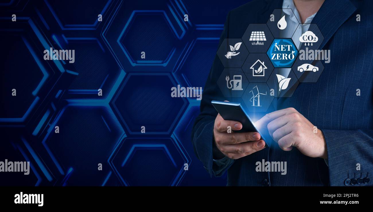 Net zero emission, Clean technology, Renewable energy concept. Net zero ...