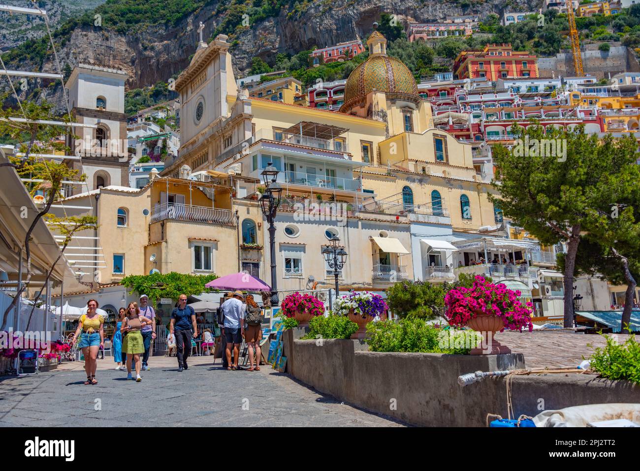 Positano, Italy, May 21, 2022: Chiesa di Santa Maria Assunta church in ...