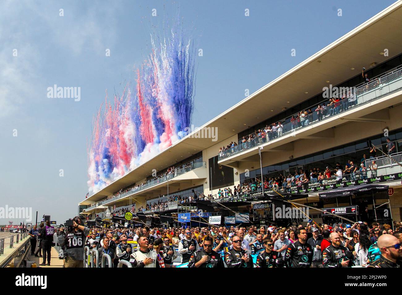 Austin, Texas, USA. 25th Mar, 2023. Teams getting ready before the ...