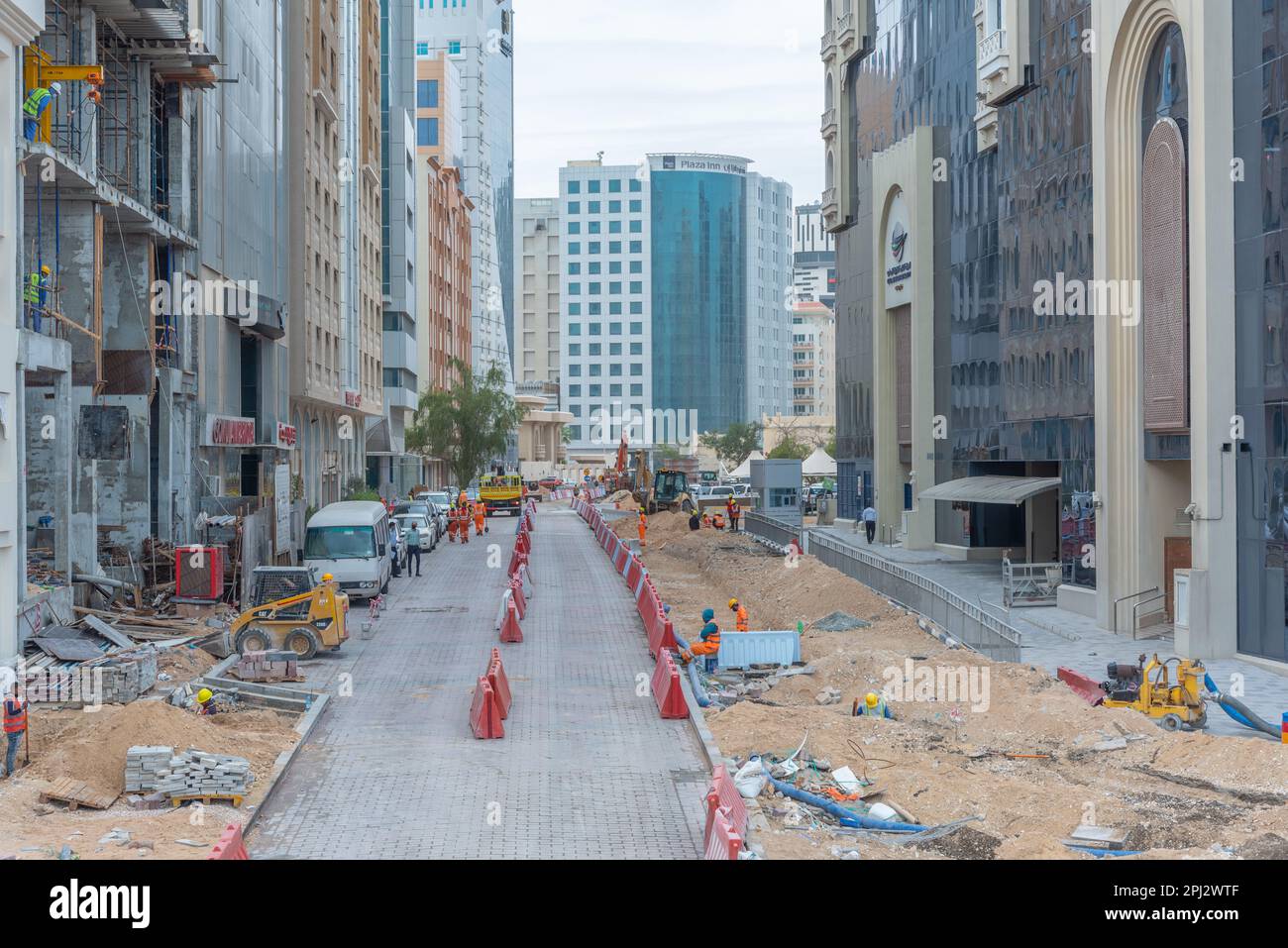 Doha, Qatar, January 16, 2022: Construction of new quarters at Doha ...