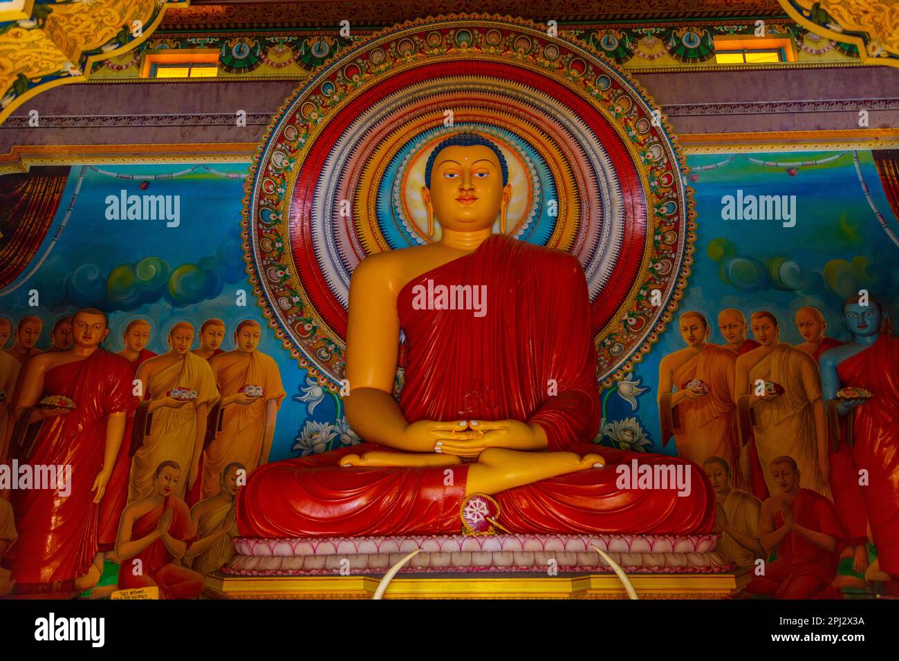 Kalawewa, Sri Lanka, February 10, 2022: Vijithapura Rajamaha Viharaya a ...