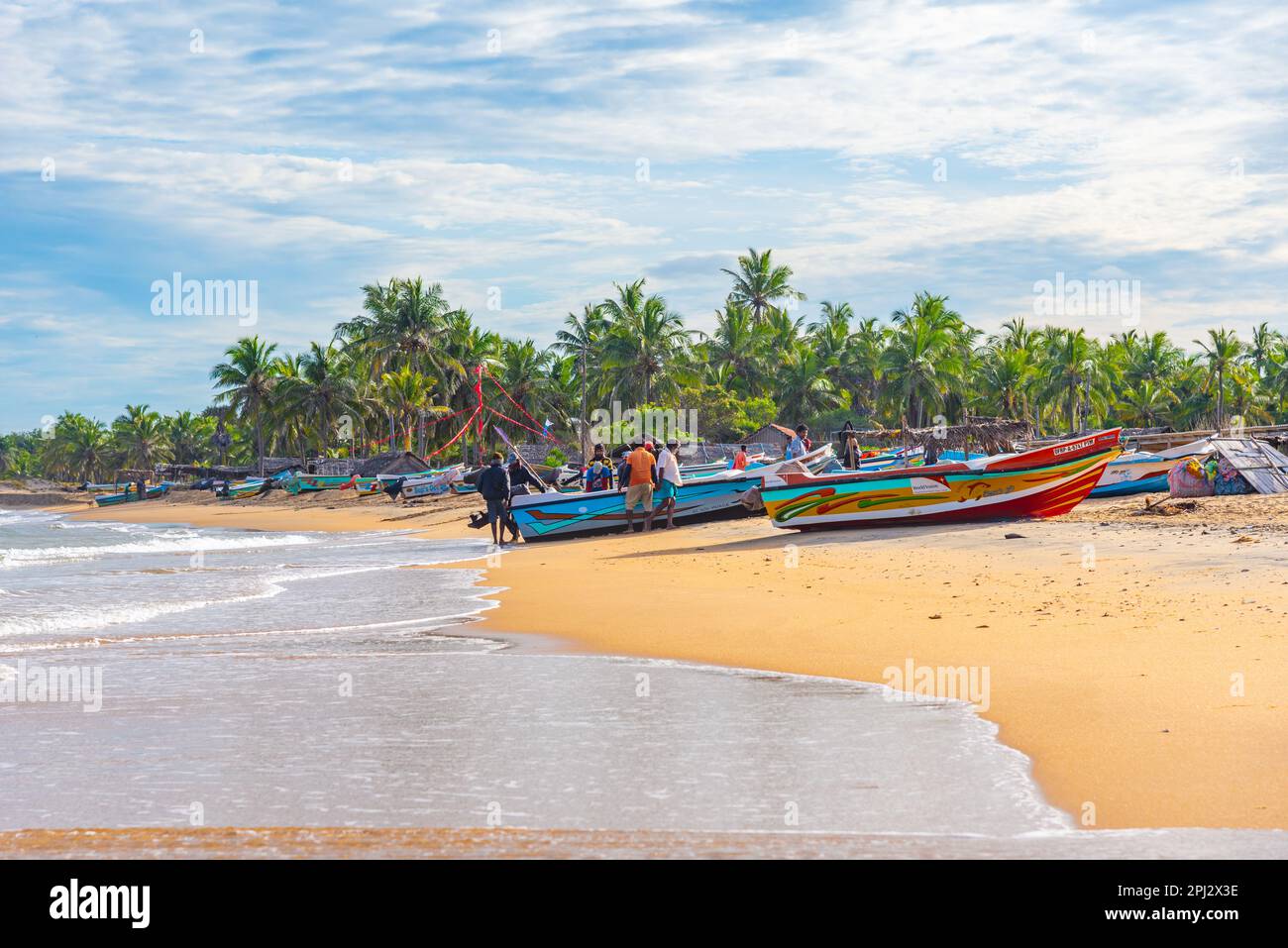 Kalpitiya, Sri Lanka, February 12, 2022: Fishing boat on Kalpitiya ...