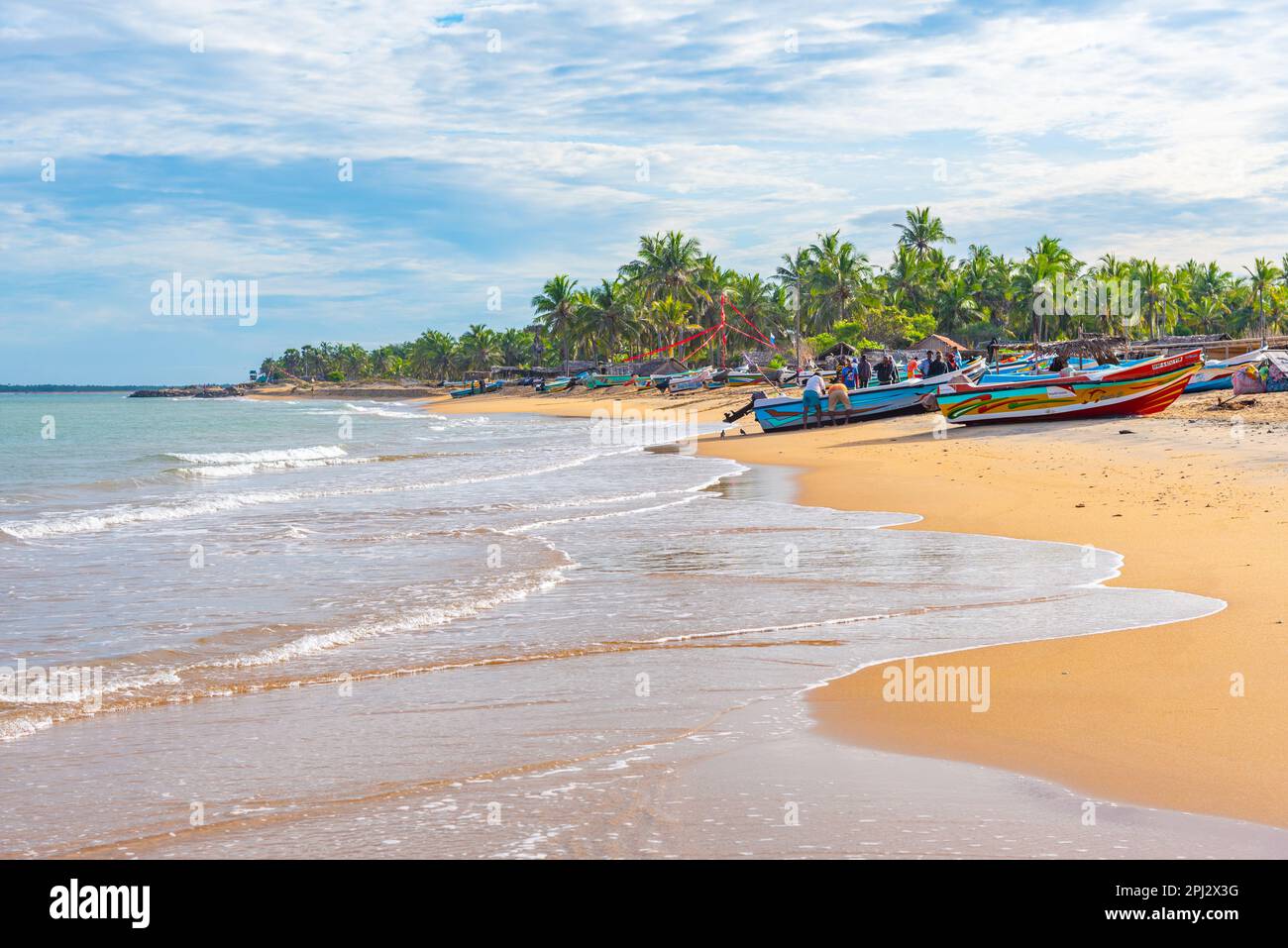 Kalpitiya, Sri Lanka, February 12, 2022: Fishing boat on Kalpitiya ...
