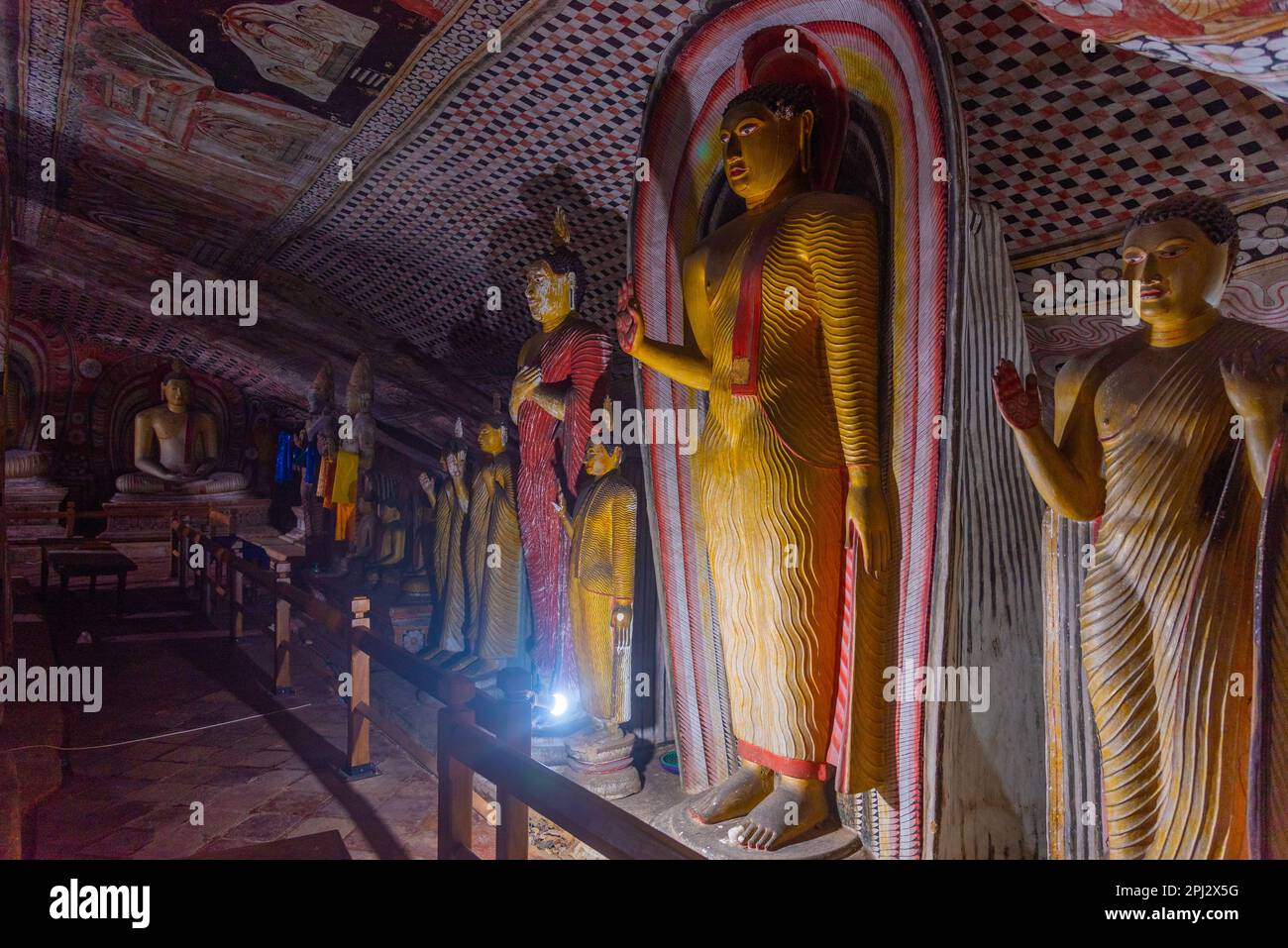 Dambulla, Sri Lanka, February 10, 2022: Interior of Dambulla Cave ...