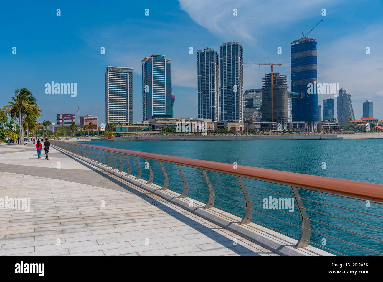 Colombo, Sri Lanka, January 19, 2022: Skyline with modern skyscrapers ...