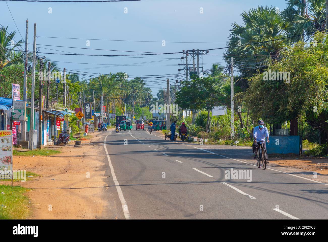 Trincomalee, Sri Lanka, February 6, 2022: View of a busy street in ...