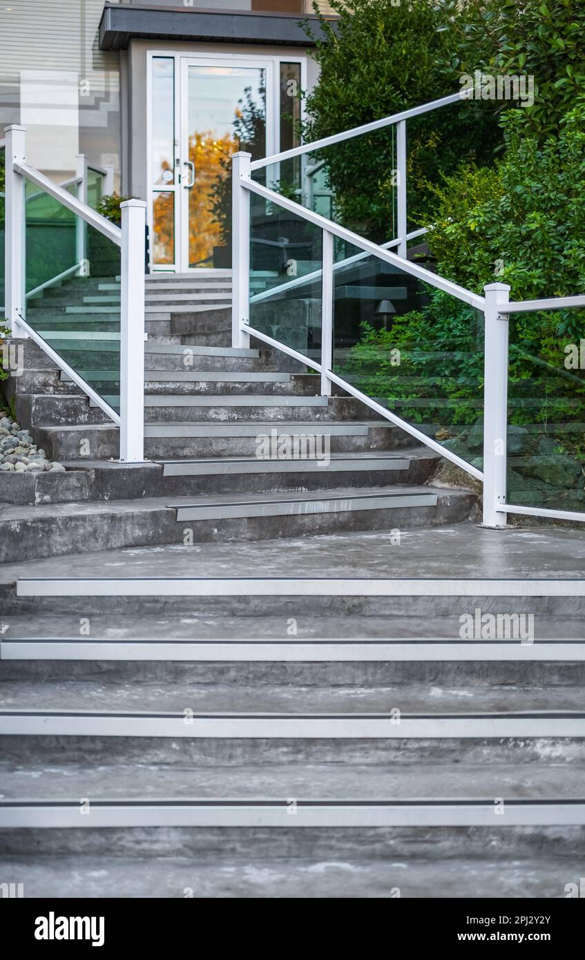 Abstract stairs in the city. Abstract steps, cement stairs,wIde stone ...