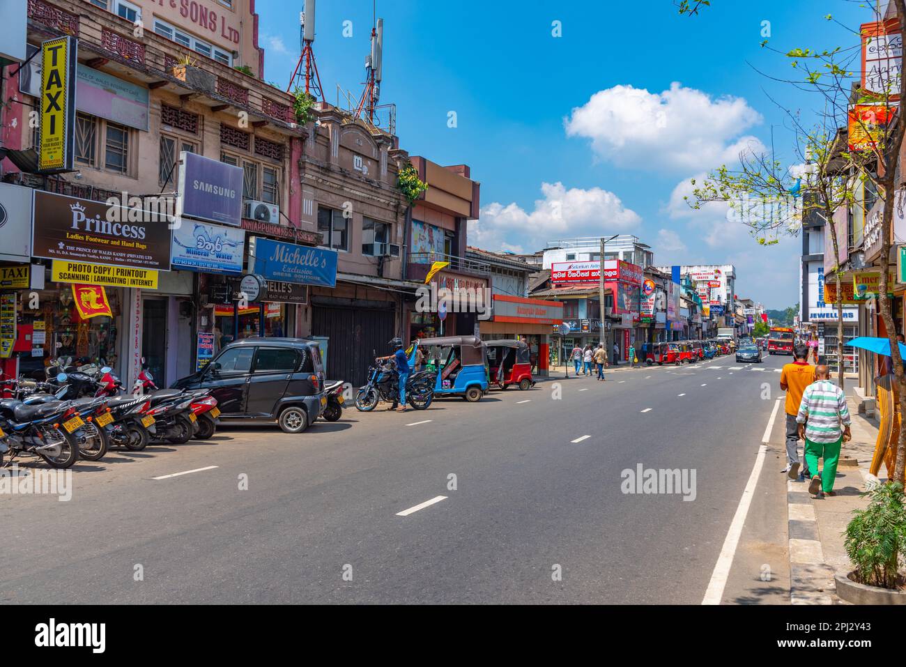 Kandy, Sri Lanka, February 3, 2022: View of a busy street in Kandy, Sri ...
