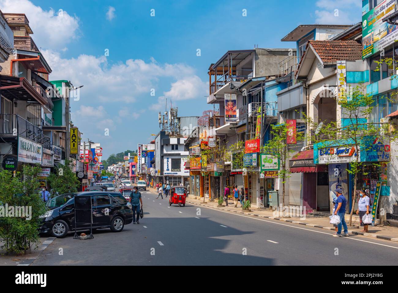 Kandy, Sri Lanka, February 2, 2022: View of a busy street in Kandy, Sri ...