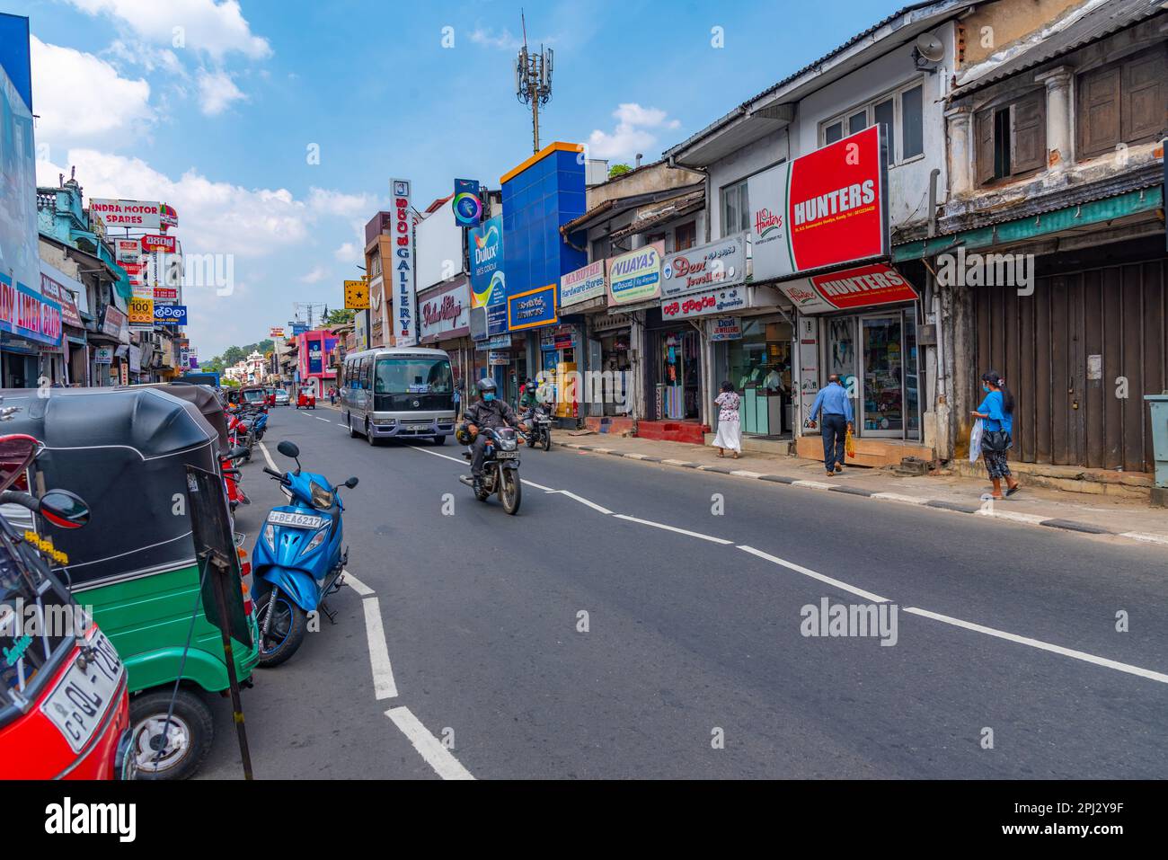 Kandy, Sri Lanka, February 2, 2022: View of a busy street in Kandy, Sri ...