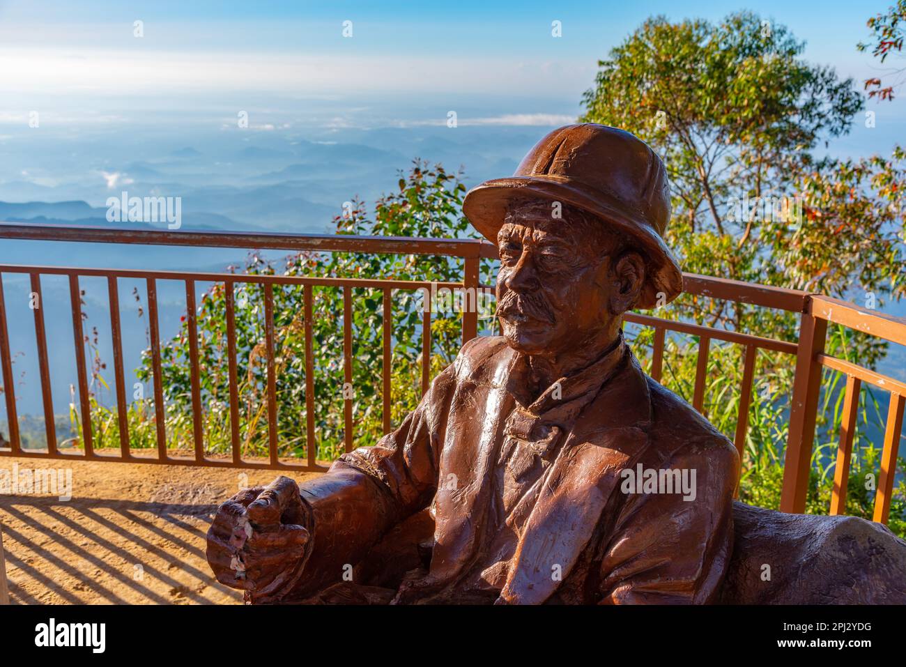 Haputale, Sri Lanka, January 30, 2022: Statue of Sir Thomas Lipton at ...