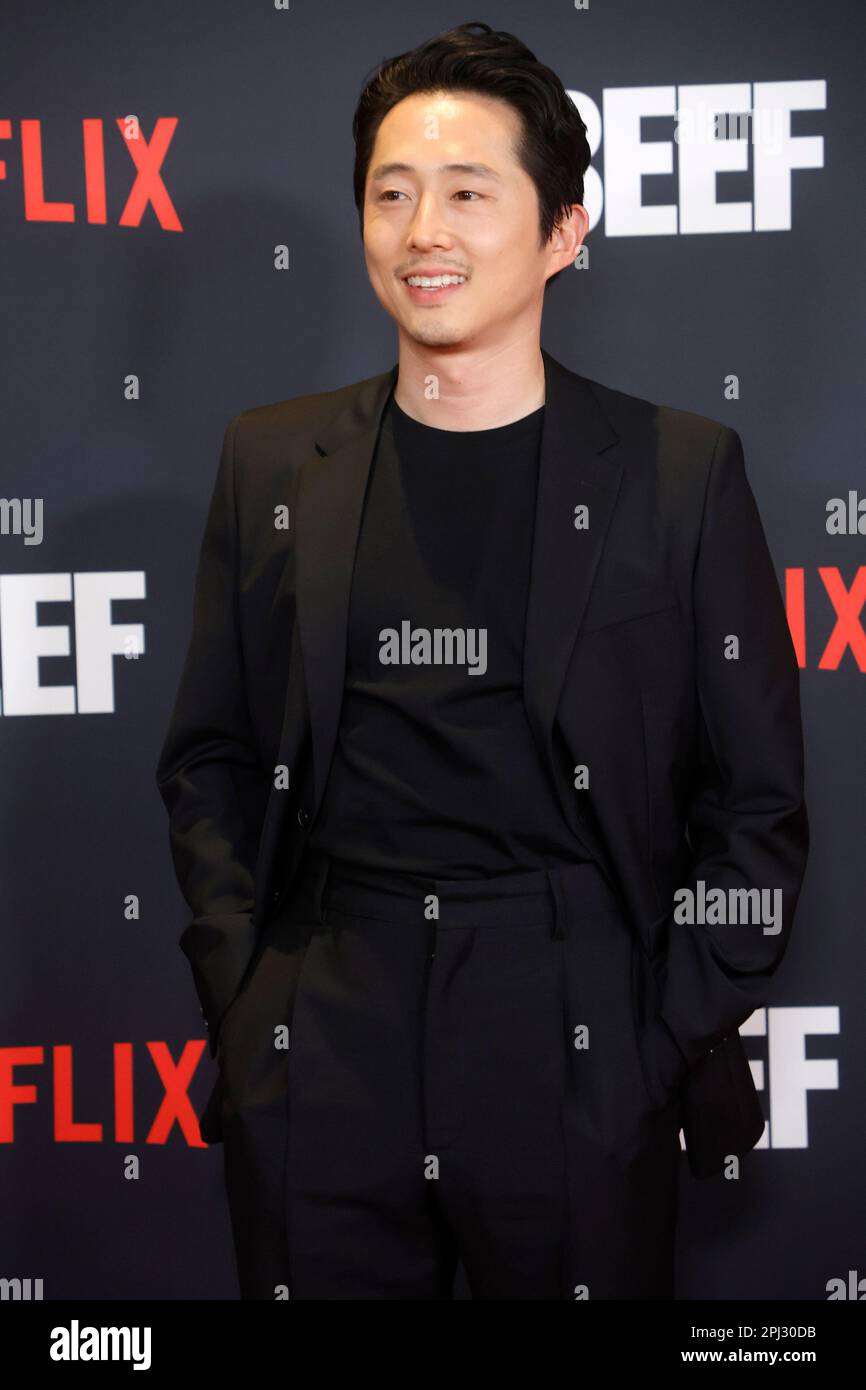 Los Angeles, Ca. 30th Mar, 2023. Steven Yuen at the LA Premiere of Beef ...